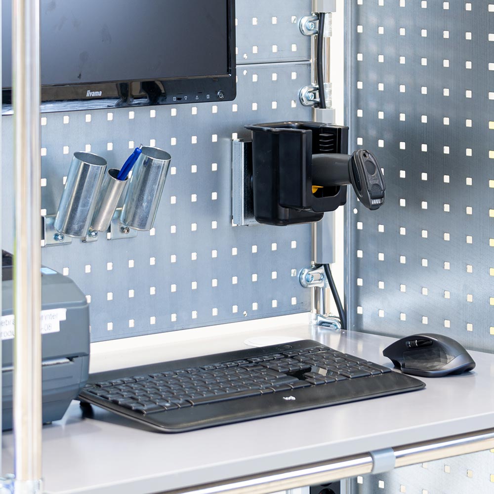 Barcode scanner holder, black | Multitube