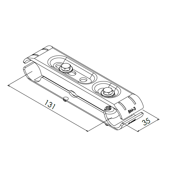 BMS-3, mounting tube bracket, set